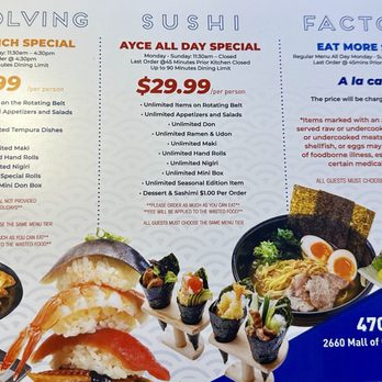 REVOLVING SUSHI FACTORY - Updated December 2025 - 320 Photos & 124 ...