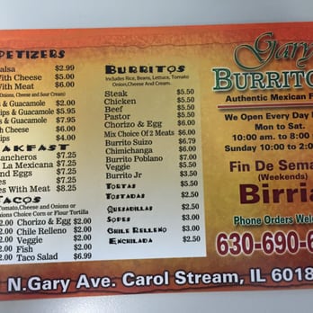GARY BURRITOS - Updated August 2024 - 21 Photos & 79 Reviews - 381 N ...