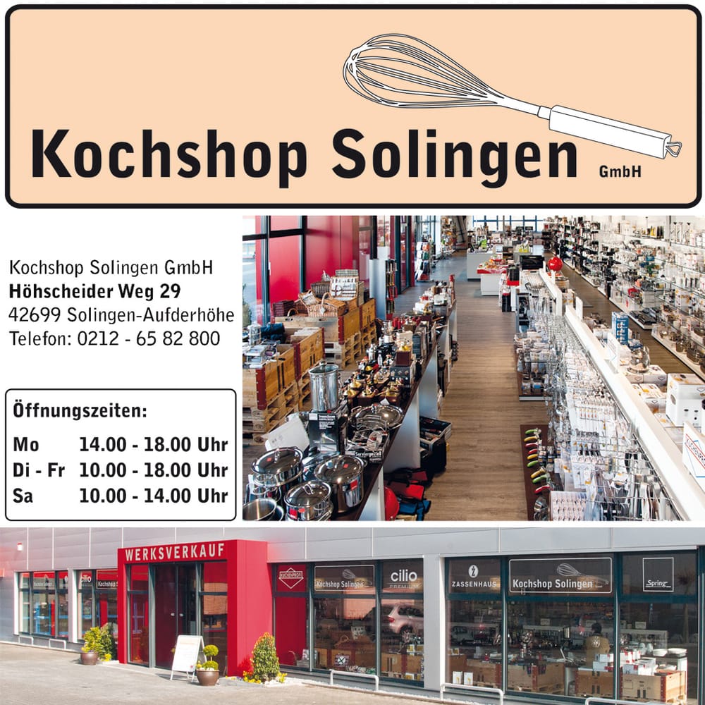 KOCHSHOP SOLINGEN - Updated October 2024 - Höhscheider Weg 29, Solingen ...