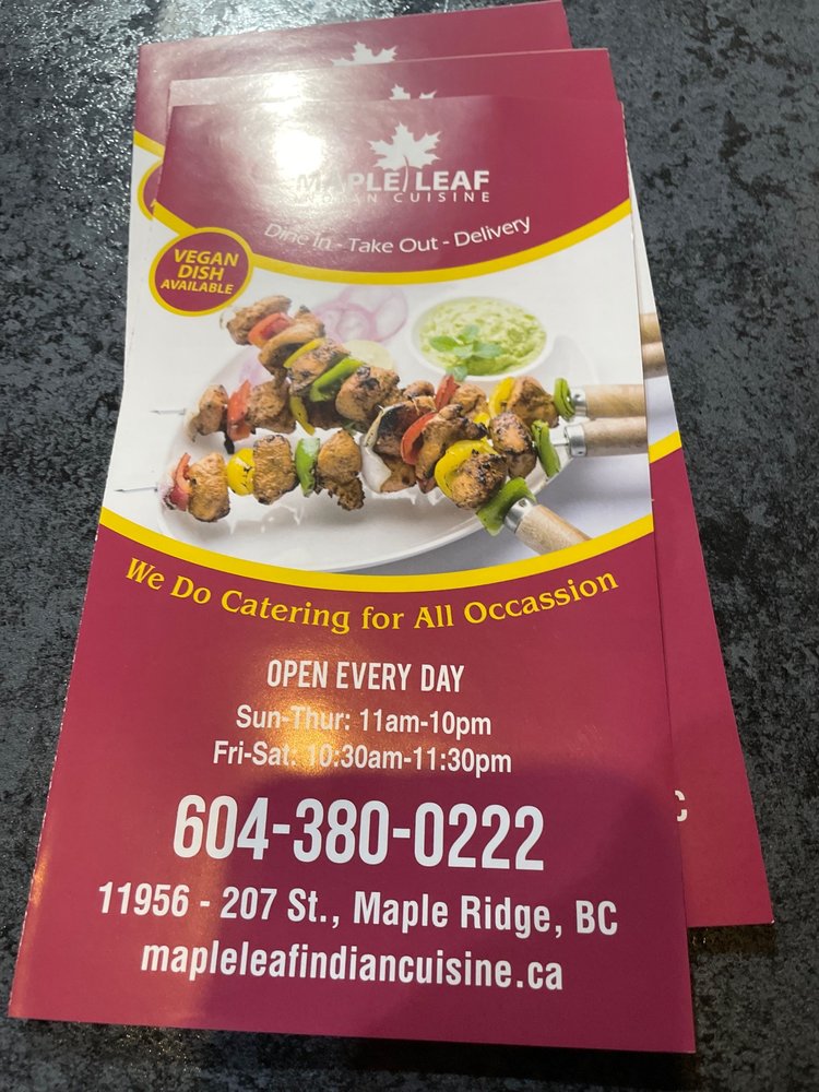 MAPLE LEAF INDIAN CUISINE - Updated December 2025 - 11956 207 Street ...