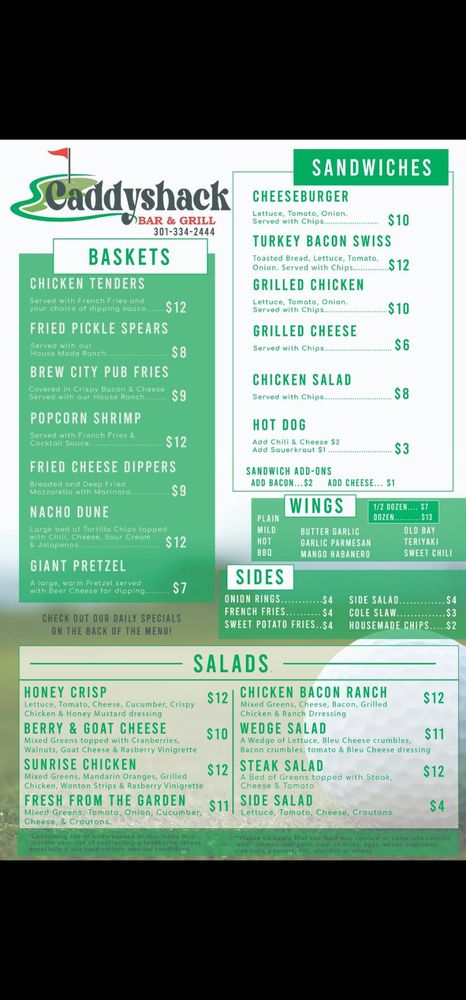 CADDYSHACK BAR AND GRILL - Updated December 2025 - 433 N Bradley Ln ...