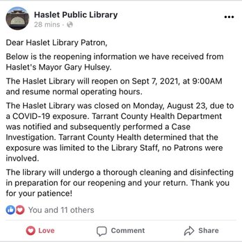 HASLET PUBLIC LIBRARY - Updated December 2025 - 100 Gammill St, Haslet ...