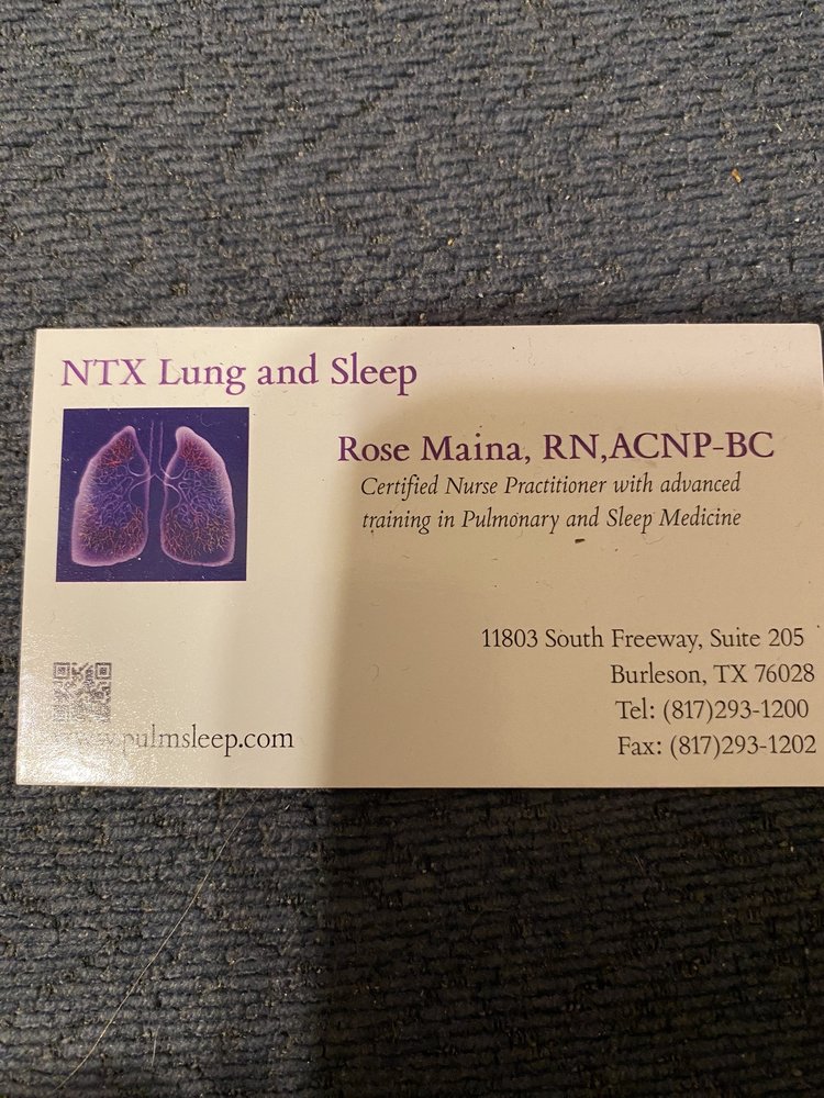 ROSE MAINA, APN - NTX LUNG & SLEEP - Updated November 2025 - 11803 ...