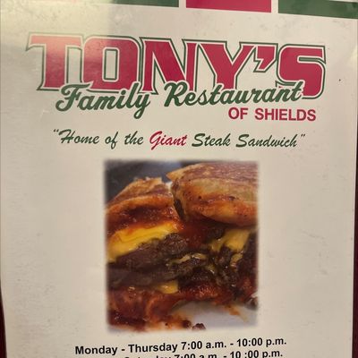 TONY’S RESTAURANT-SHIELDS - Updated October 2024 - 10 Photos & 23 ...