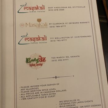 MASAKALI INDIAN CUISINE - Updated April 2026 - 22 Photos - 1111 ...