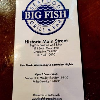 BIG FISH SEAFOOD GRILL & BAR - 523 Photos & 613 Reviews - 414 S Main St ...
