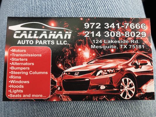 CALLAHAN AUTO PARTS - Updated December 2025 - 124 Lakeside Rd, Mesquite ...
