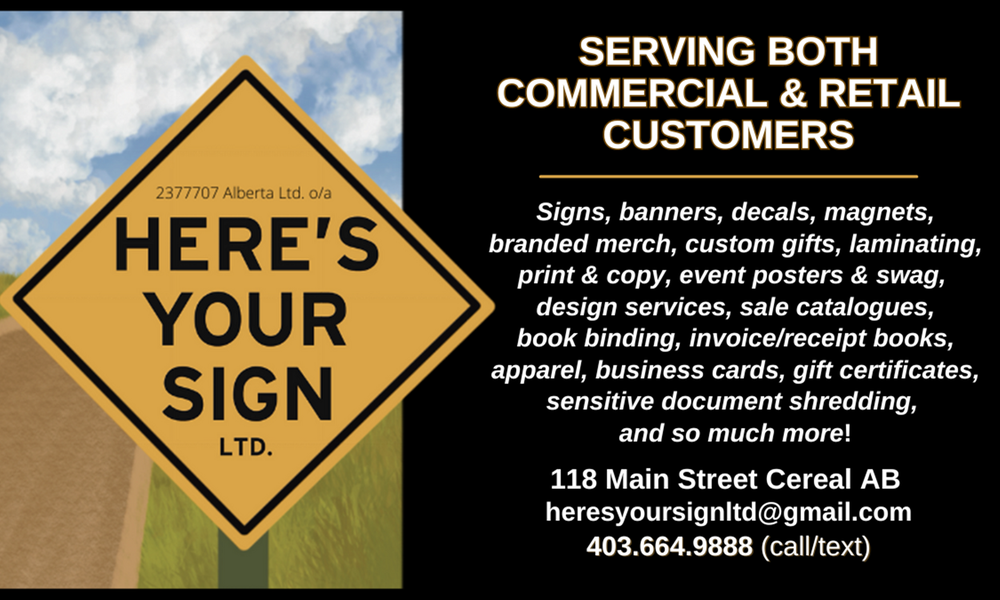 HERE’S YOUR SIGN - Request a Quote - 118 Main St, Cereal, Alberta ...