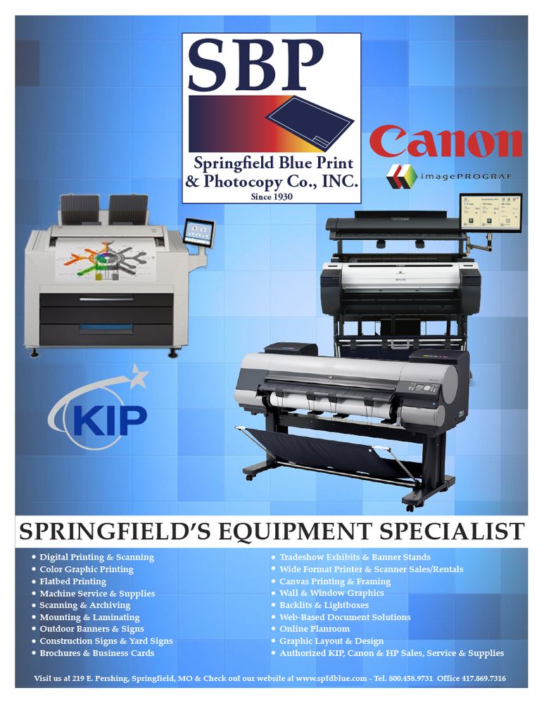 SPRINGFIELD BLUE PRINT & PHOTO COPY - Updated October 2025 - 219 E ...