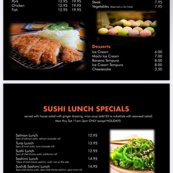Sushi q menu store