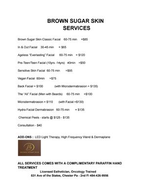 BROWN SUGAR SKIN - Request an Appointment - 10 Photos - 531 Avenue Of ...