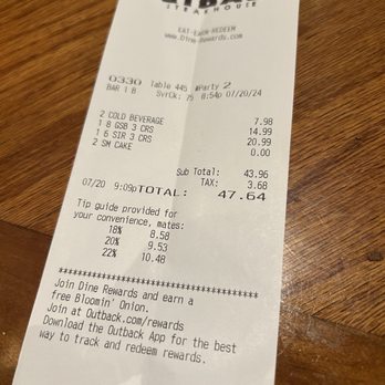 OUTBACK STEAKHOUSE - Updated August 2025 - 361 Photos & 377 Reviews ...