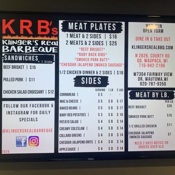 KRB’S KLINGERS REAL BBQ - Updated December 2025 - 55 Photos & 41 ...
