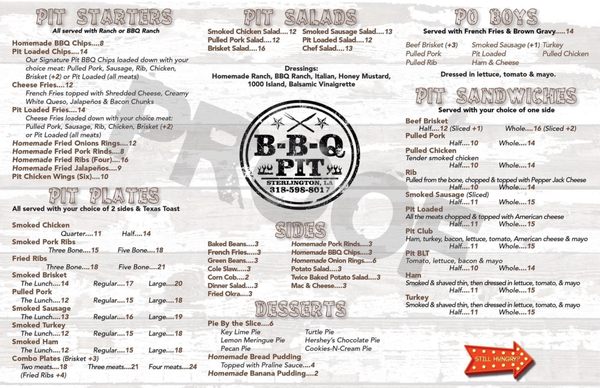 BBQ PIT - Updated June 2026 - 30 Reviews - 8825 Hwy 165 N, Monroe ...