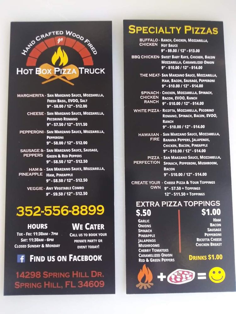 HOT BOX PIZZA TRUCK - 15 Photos & 14 Reviews - 14298 Spring Hill Dr ...