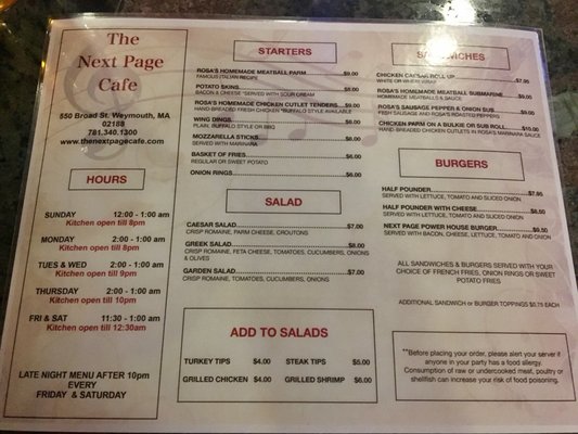 THE NEXT PAGE CAFE - 44 Reviews - 550 Broad St, Weymouth, Massachusetts ...