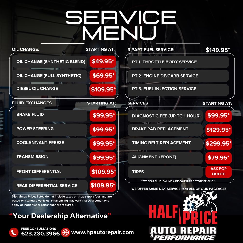 HALF PRICE AUTO REPAIR - Updated April 2026 - 13 Photos - 23910 N 19th ...