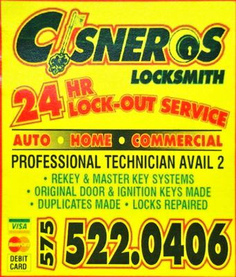 CISNEROS LOCKSMITH - Updated December 2025 - 1108 W Picacho, Las Cruces ...