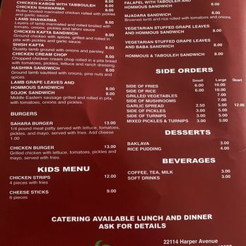 SAHARA RESTAURANT - Updated October 2025 - 75 Photos & 121 Reviews ...