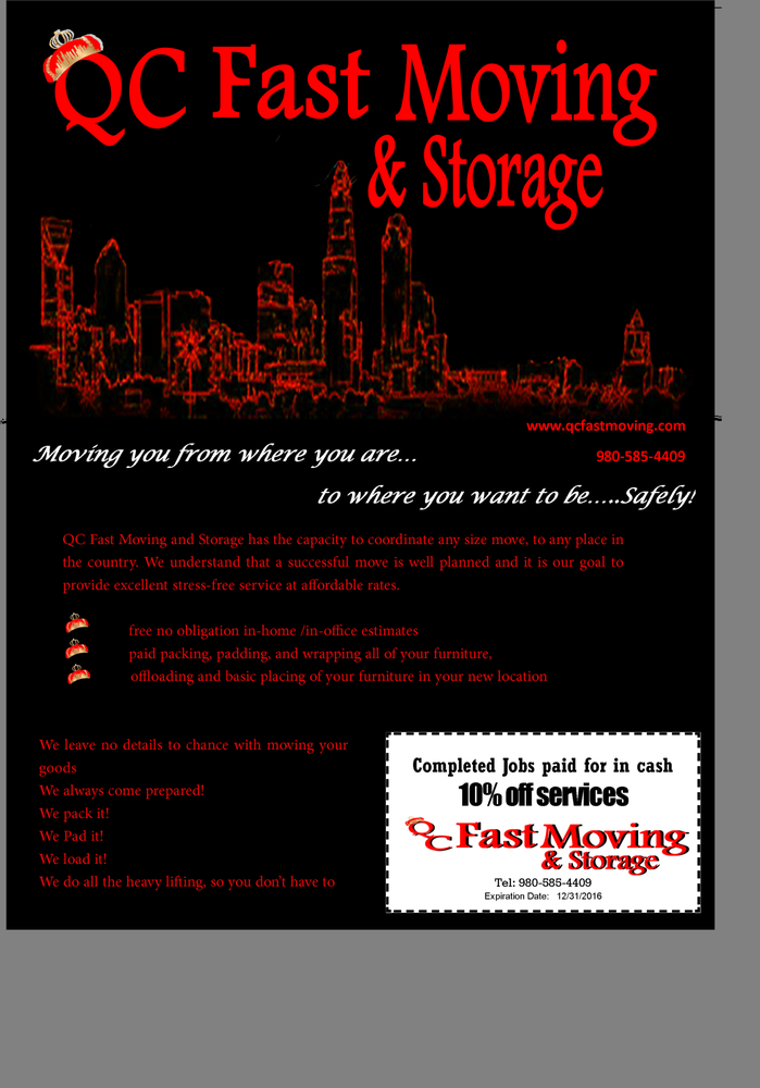 QC FAST MOVING & STORAGE - Updated September 2024 - 13 Reviews - 2920 N ...
