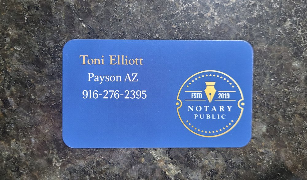 TONI’S NOTARY SERVICE - Payson, Arizona - Notaries - Phone Number - Yelp