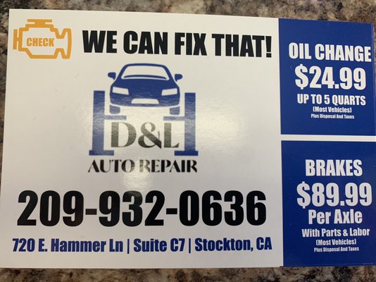 D&L AUTO REPAIR - Updated July 2025 - 15 Photos - 720 E Hammer Ln ...