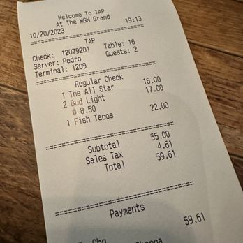TAP SPORTS BAR AT MGM GRAND - Updated August 2024 - 912 Photos & 750 ...