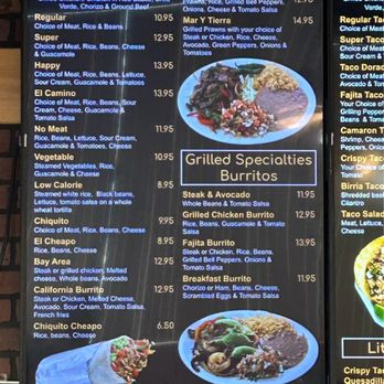Super burrito menu store