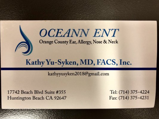 KATHY YU-SYKEN, MD - OCEANN ENT - Updated December 2025 - 14 Photos ...