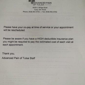 ADVANCED PAIN OF TULSA - Updated June 2026 - 15 Reviews - 9320 S Mingo ...