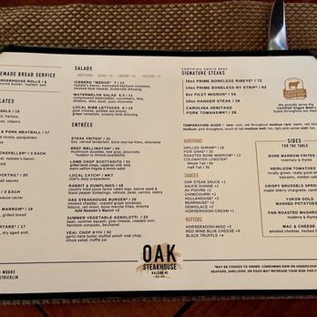 OAK STEAKHOUSE - Updated August 2025 - 556 Photos & 311 Reviews - 417 W ...