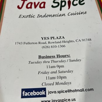 JAVA SPICE - Updated June 2024 - 695 Photos & 398 Reviews - 1743 ...
