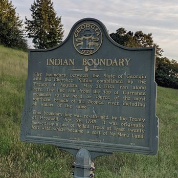 INDIAN BOUNDARY HISTORICAL MARKER - Updated March 2025 - Hwy 441 Bypass ...