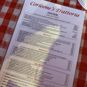 CORLEONE’S TRATTORIA - Updated May 2026 - 525 Photos & 874 Reviews - 44 ...