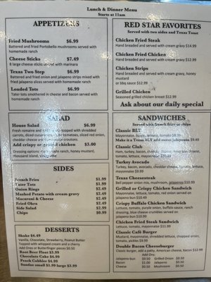 RED STAR CAFE - 12 Reviews - 11619 I-20, Eastland, Texas - Diners ...