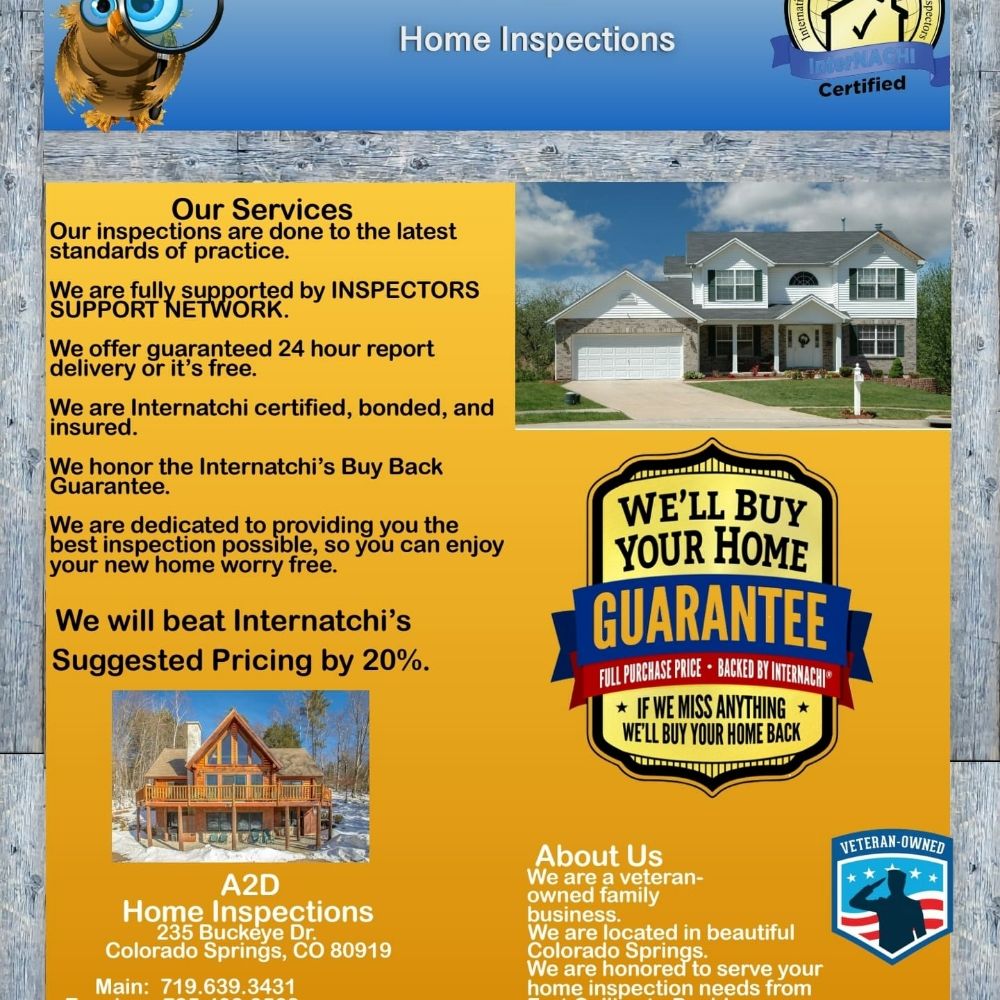 A2D INSPECTIONS - Request a Quote - Colorado Springs, Colorado - Home ...
