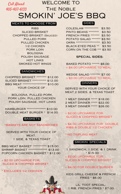 THE NOBLE SMOKIN JOE’S BBQ - Updated December 2025 - 29 Photos & 39 ...