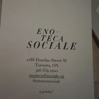 ENOTECA SOCIALE - 295 Photos & 326 Reviews - 1288 Dundas St W, Toronto ...