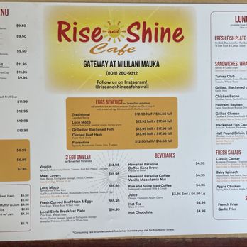 RISE AND SHINE CAFE - Updated February 2025 - 1910 Photos & 1205 Reviews - 95-1057 Ainamakua Dr ...