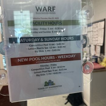 WARRENTON AQUATIC AND RECREATION FACILITY - Updated November 2025 - 55 ...