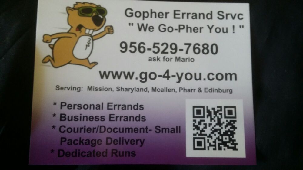 GOPHER ERRAND SERVICE - Updated August 2025 - Mission, Texas - Couriers ...
