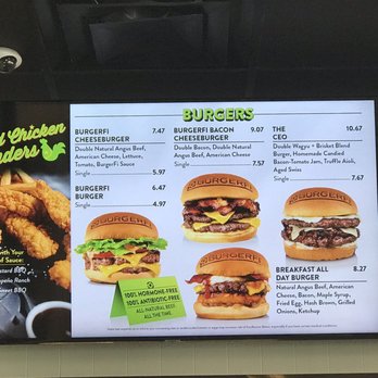 Burgerfi menu store