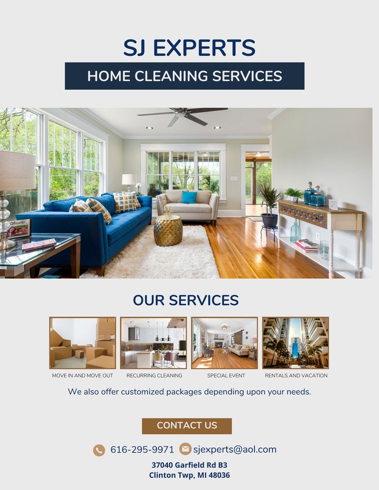 SJ EXPERTS - Home Cleaning in Clinton Twp, Michigan at 37040 Garfield ...