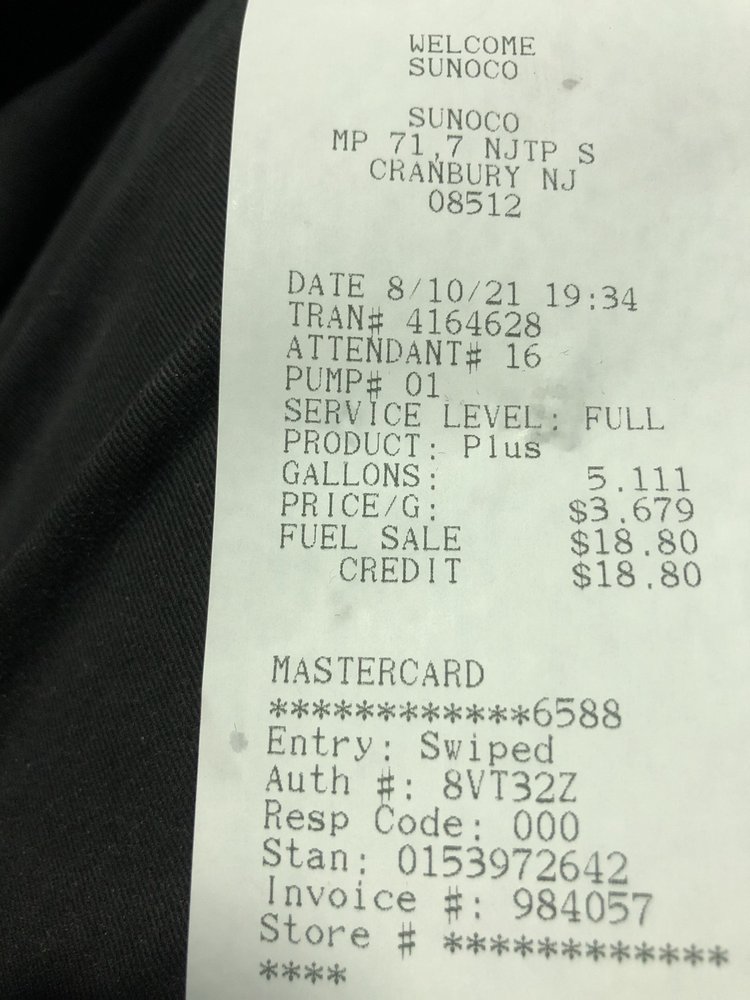 SUNOCO - Updated October 2024 - Milepost 71.7 NJ Tpk S, Cranbury ...