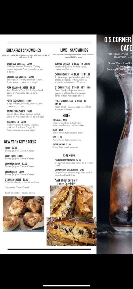 Q’S CORNER CAFE - 1900 Rosewood Dr, Columbia, SC - Yelp
