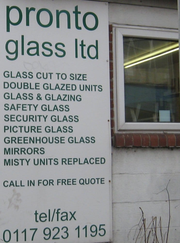 PRONTO GLASS - Updated June 2025 - 96-98 West St, Bristol, United ...