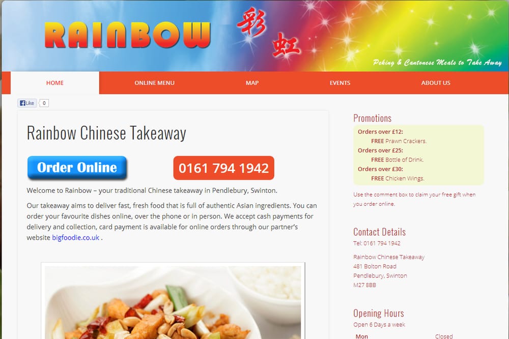 RAINBOW CHINESE TAKEAWAY - Updated April 2024 - 479 Bolton Road ...
