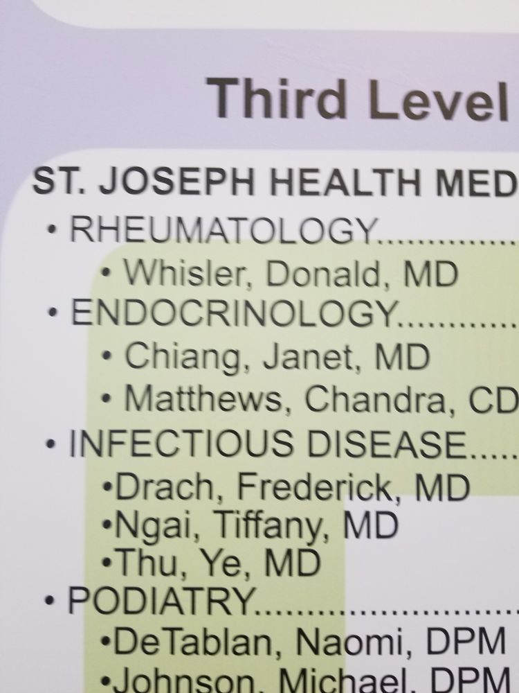 ST. JOSEPH HERITAGE HEALTHCARE - INFECTIOUS DISEASE - 500 Doyle Park Dr ...