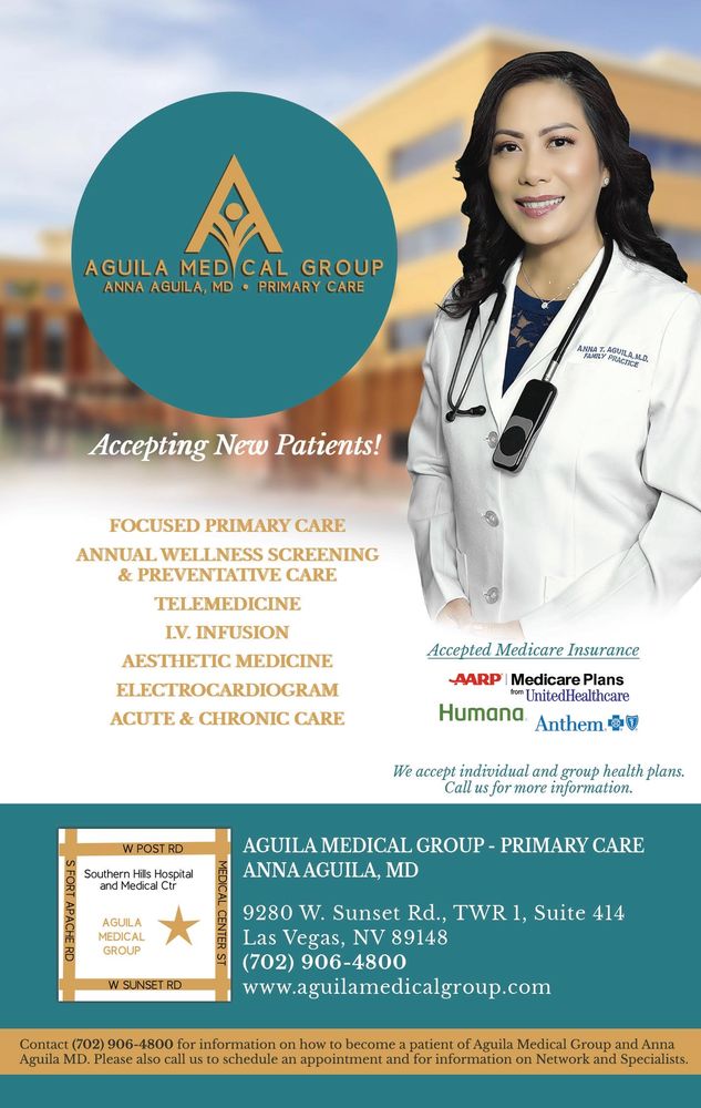 ANNA AGUILA, MD - AGUILA MEDICAL GROUP - Updated October 2025 - 9280 W Sunset Rd, Las Vegas ...