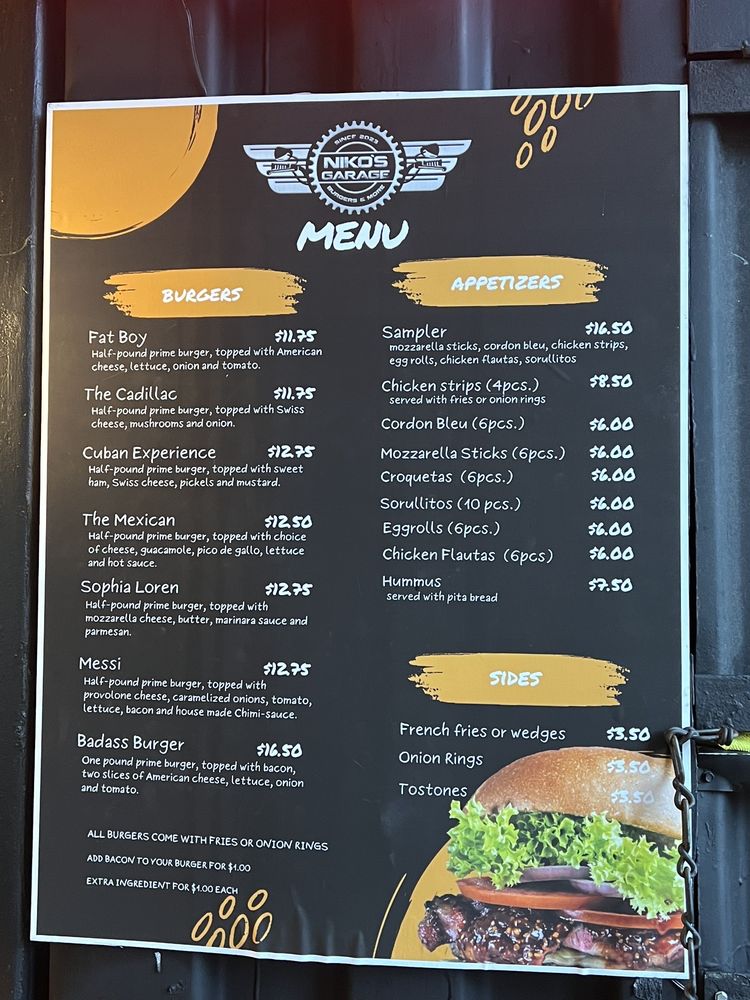 NIKO’S GARAGE - Calle O'Neill, San Juan, Puerto Rico - Burgers ...